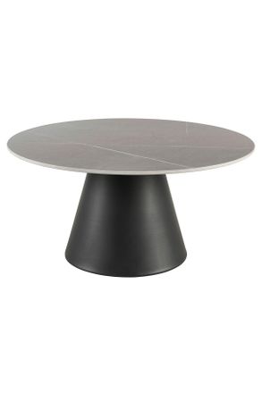 MID.YOU Mid.you Couchtisch, Grau, Schwarz, Metall, Keramik, rund, konisch, 80x39x80 cm, einfacher Aufbau, Wohnzimmer, Wohnzimmertische, Couchtische, Couchtisc