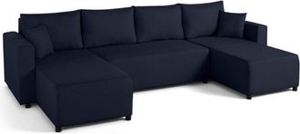 Best Mobilier Regala - canapé panoramique - 7 places - convertible avec coffre - en tissu