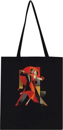 Generic Tango Dancers Art g&eacute;om&eacute;trique abstrait | Illustration de danse vintage | Sac fourre-tout classique, noir, taille unique