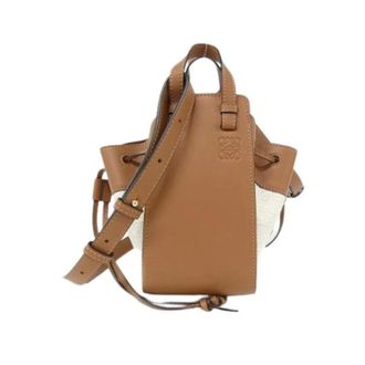 Loewe Pre-owned Hammock Drawstring Mini Anagram Jacquard Canvas Calf Shoulder Bag - - Pre-owned - Damen - Braun - ONE SIZE