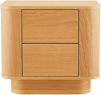 DRAWER Table de chevet 2 tiroirs en bois - Bois clair - Navan