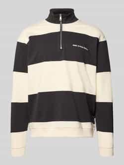 Marc O'Polo Denim Relaxed Fit Troyer aus reiner Baumwolle