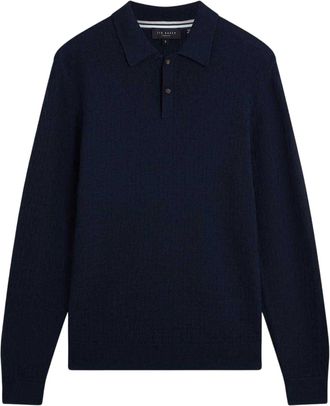 Ted Baker Poloshirt f&uuml;r Herren, kurz&auml;rmlig (Marine)