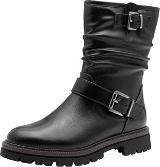 Marco Tozzi Marco Tozzi Damen Boots mit Rei&szlig;verschluss Blockabsatz, Schwarz (Black), 41 EU