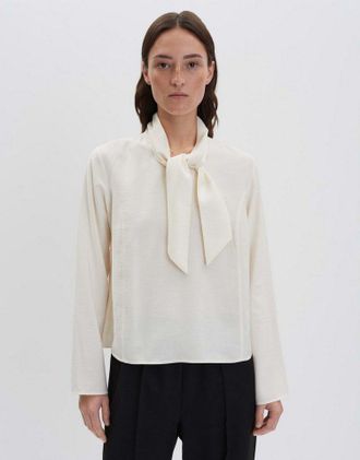 someday Langarmbluse ZANDORA Schluppenbluse aus leichtem Viskosemix lockere Passform, Schalkragen, Wiener N&auml;hte vorne