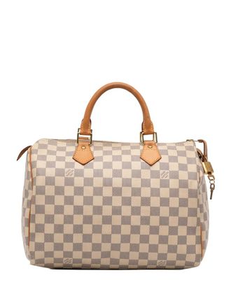 Louis Vuitton 2012 Damier Azur Speedy Boston Tasche 30cm - Wei&szlig;