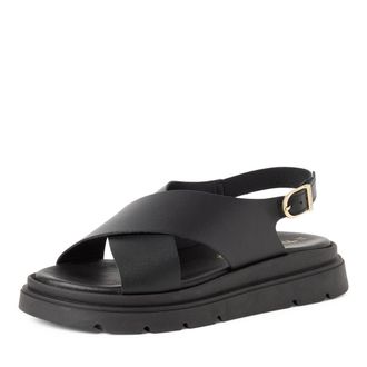 Tamaris Damen Sandalette mit Keilabsatz, schwarz, 39 EU