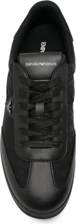 Emporio Armani Logo-Print Sneakers - Black