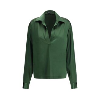 Tom Ford Stretch Seidenhemd - - Blouses & Shirts - Damen - Gr&uuml;n - XS