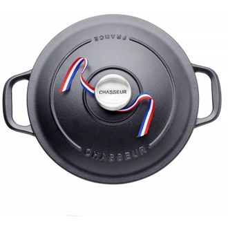 Invicta Runde auflaufform aus emailliertem gusseisen 20 cm schwarz - Chasseur - puc472001