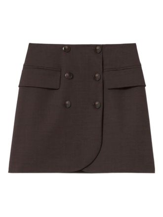 Claudie Pierlot minijupe à boutonnière croisée - Marron