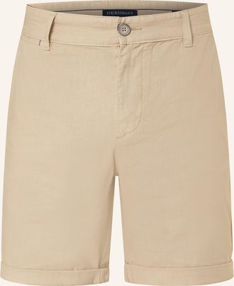 Strokesman's Strokesmans Chinoshorts Slim Fit Mit Leinen beige