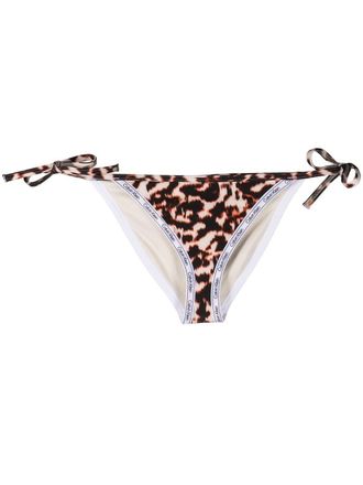 Calvin Klein Bikinih&ouml;schen mit Leoparden-Print - Nude