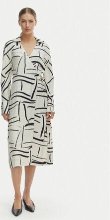 Tommy Hilfiger Kleid f&uuml;r den Alltag WW0WW48934 Wei&szlig; Relaxed Fit