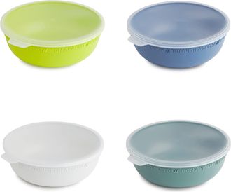 Rotho Tresa 4er Set Sch&uuml;ssel 0.35 l mit Deckel, lebensmittelechter Kunststoff BPA-frei, Mehrfarbig