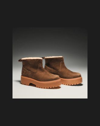 Timberland Stone Street Slip-on Boot mit warmem Futter und Plateausohle f&uuml;r Damen in Dunkelbraun, Damen, Braun, Gr&ouml;&szlig;e