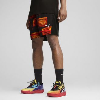 Puma Scoot Caution All Jaws Basketballshorts Herren, Accessoires, Schwarz, XL