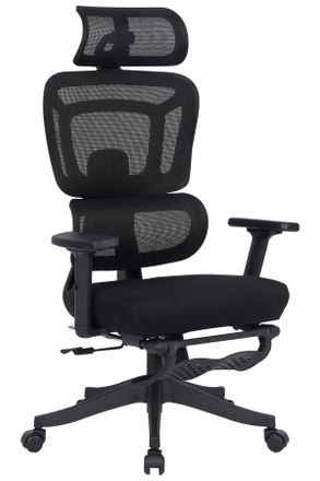 Novel Drehstuhl, Schwarz, Metall, Kunststoff, Textil, Drehkreuz, 67.5x126-134x65 cm, Sitzfl&auml;che 360&deg; drehbar, Arbeitszimmer, B&uuml;rost&uuml;hle, Drehst&uuml;hle