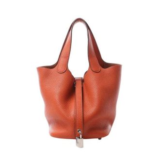Herm&egrave;s unisex, Pre-owned, Orange, Taille: ONE Size Pre-owned Picotin Lock 18 PM