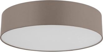 Eglo connect LED Deckenleuchte Romao-C, 1 flammige Deckenlampe aus Stahl, Textil und Kunststoff in Wei&szlig;, Taupe, mit Fernbedienung, Farbtemperaturwechsel (w