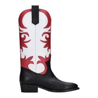 Via Roma 15 Malib&ugrave; Leder Cowboy Stiefel - - Shoes - Damen - Mehrfarbig - 40 EU