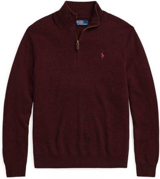 Polo Ralph Lauren Pull col zipp&eacute; en laine
