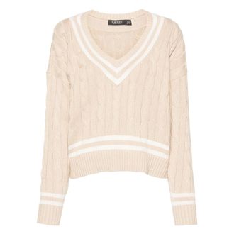 Ralph Lauren Damen, Strickwaren, Beige, XLGröße