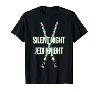 Star Wars Christmas Silent Night Jedi Knight Lightsabers T-Shirt