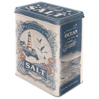 Nostalgic Art Bo&icirc;te de conservation r&eacute;tro L, 3 l, Sea Salt - Id&eacute;e cadeau pour la cuisine, grande r&eacute;cipient m&eacute;tallique, design vintage