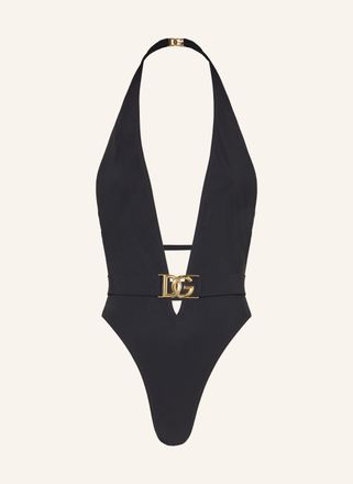 Dolce & Gabbana Neckholder-Badeanzug Essentials schwarz