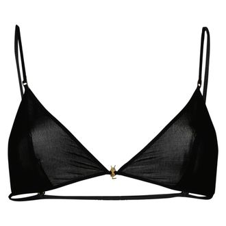 Saint Laurent Schwarzer Triangel-BH Fr&uuml;hjahr-Sommer 2025 Kollektion - - Underwear - Damen - Schwarzk - L