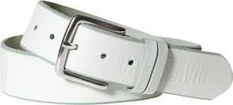 Camp David Herren G&uuml;rtel mit Used-Optik White 100