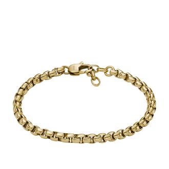 Fossil Herren-Gliederarmband All Stacked Up Edelstahl goldfarben, JF04561710