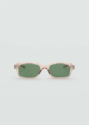 Mango Lunettes de soleil monture rectangulaire ocre - Homme - Taille unique - MANGO MAN
