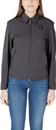 Blauer Leichte Kragenjacke