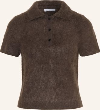 Mrs & Hugs Mrs & Hugs Strick-Poloshirt Aus Cashmere braun