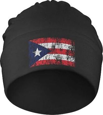 Generic Femme Homme Bonnet &Agrave; Revers Drapeau Portoricain Dr&ocirc;le Bonnet dhiver Doux Bonnets Tricot&eacute; Chaud Bonnets De Ski pour Quotidien Cyclisme Hiver