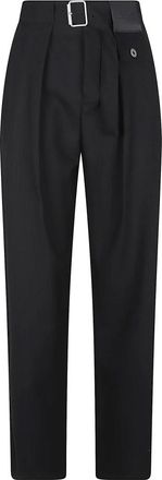 Loewe Femme, Pantalons, Noir, Taille: 40 FR Pantalons in wool