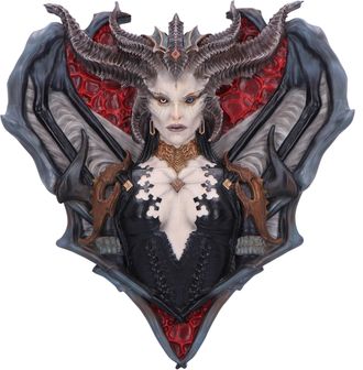 Nemesis Now Diablo IV Lilith Wandbehang Skulptur 30cm, Kunstharz, grün, aus feinstem Kunstharz gegossen, fachmännisch handbemalt