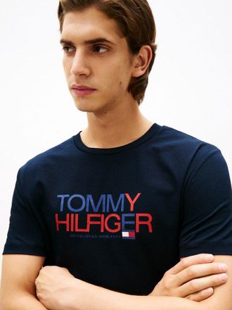 Tommy Hilfiger T-Shirt BRAND LOVE BIG TEXT Regular fit mit Rundhalsausschnitt