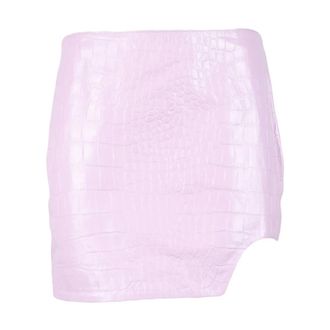 Patrizia Pepe Leder Minirock mit Rei&szlig;verschluss - - Skirts - Damen - Rosa - L
