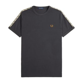 Fred Perry Ringer Tee - - Tops - Herren - Grau - 2XL