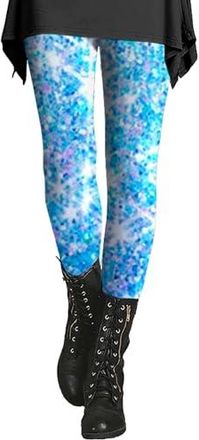 Generic Legging de sport brillant grande taille pour femme, leggings à paillettes, pantalon de survêtement imprimé tendance, pantalon de survêtement confortab
