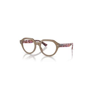 Ray-Ban Gina Optics Rot & Lila Havana Fassung Klar Glas Polarisiert 49-20