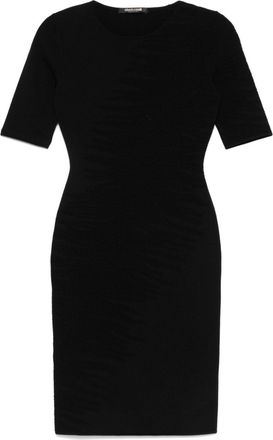 Roberto Cavalli robe courte à découpes - Noir