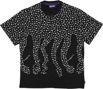 Octopus Schwarzes Studs Tee Kurzarm T-Shirt - - Tops - Herren - Schwarzk - S