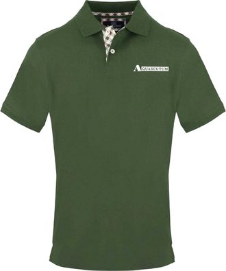 Aquascutum Poloshirt f&uuml;r Herren, kurz&auml;rmlig (Milit&auml;rgr&uuml;n)