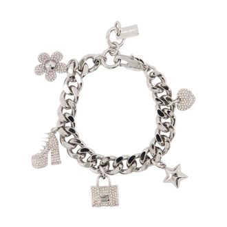 Marc Jacobs Pave Mini Icon Charm Bracelet - - Accessories - Damen - Grau - ONE SIZE