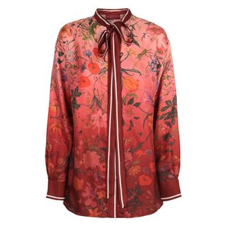 Gucci Bedrucktes Seidenhemd - - Blouses & Shirts - Damen - Mehrfarbig - S