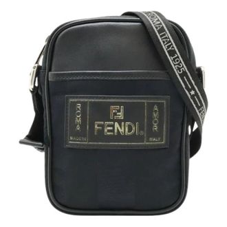 Fendi Pre-owned Pequin Nylon Leather Shoulder Bag - - Pre-owned - Damen - Schwarzk - ONE SIZE
